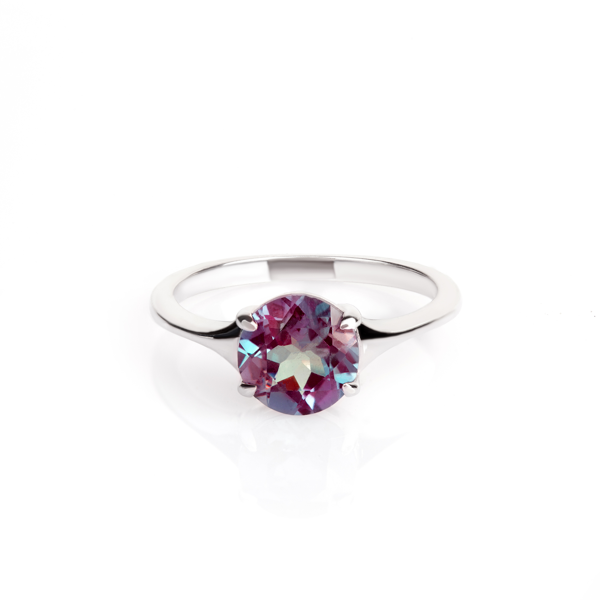 Bella' White Gold Alexandrite Engagement Ring – Opulentsy